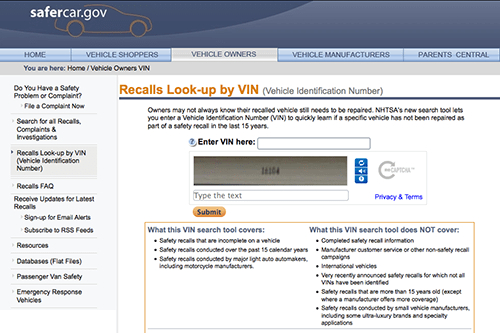 NHTSA Launches VIN-Searchable Recall Finder | News | Cars.com